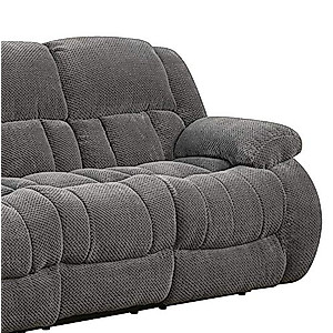 Coaster Furniture Weissman Pillow Padded Motion Sofa Charcoal 601921