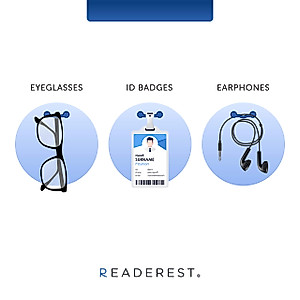 Readerest Magnetic Eyeglass Holder - Shirt Magnet Name Tag, Badge Holder, or Sunglasses Holder from Shark Tank - Made in USA - Gifts for Ladies - Stainless Steel with Crystals and Pearls, 2 Pack