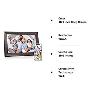 10.1 Inch Digital Picture Frame, Canupdog Smart WiFi Digital Photo Frame with IPS Touch Screen, 16GB Storage Auto Rotate Motion Sensor Electronic Picture Frame Share Photo via Frameo APP
