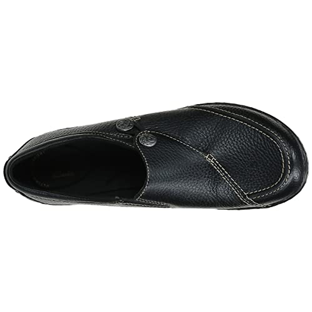 Clarks Women's Ashland Lane Q Slip-On Loafer, Black, 9 M US