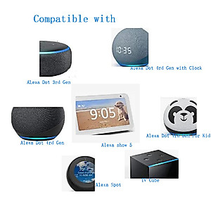ZELNF 15W Alexa Dot Power Cord Replacement for Dot 3rd Generation,Dot 4th(3.9'')/Kids Edition,TV Cube,Show 5 1st Gen / 2nd Gen, Dot with Clock,DC 15W Charger Adapter with 5ft Cable