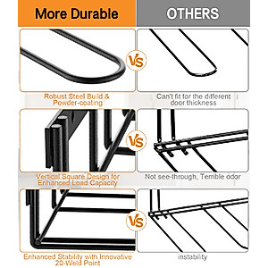 DegMongee Wader Hanger 4Pack, Boot Rack for Tall Booots, Metal Wire Organizer for Entryway Matte Black…