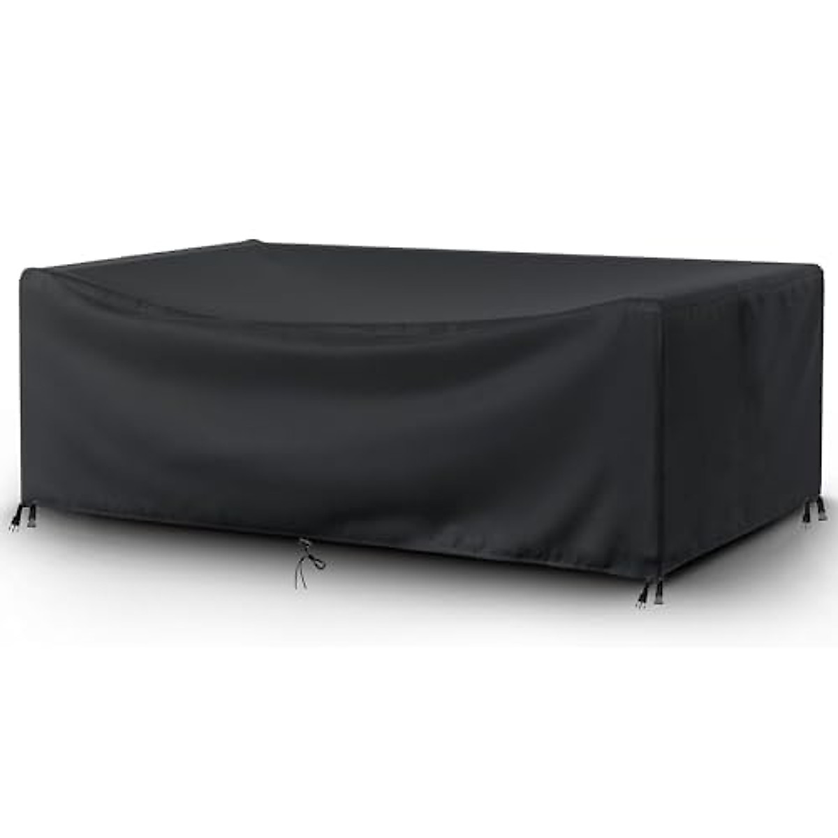 Ziewee Outdoor Patio Furniture Covers Waterproof 120" L x 40" W x 28" H Rectangular Outdoor Table and Chair Set Cover 600D Wind Dust Proof Anti-UV Durable Patio Sectional Couch Cover 300x100x71cm