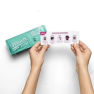 Makeup Remover Microfiber Face Cloths 2 pack, Reusable, 6 Hair Ties (2 Count, Seafoam)