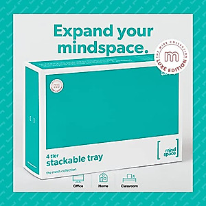 File Organizer for Desk, Letter Tray Desk Organizer, 4 Tier Desk Organizers and Accessories, File Folder Organizer, Desk File Organizer - Office Organization, 1 Upper Shelf, Wire Collection, Rose Gold