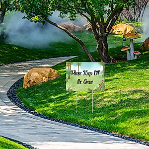 4 Pack Blank Yard Signs with H Metal Stakes,17"x12" Garage Sale Signs,White Plastic Customize Yard Signs for Garage Sale,Rent, Guidepost Decorations,DIY Outdoor Sign for House,Road