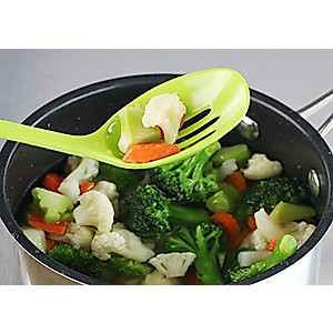 Reston Lloyd Melamine Slotted Spoon Kitchen Utensil, Premium Quality Utensil with Heat Resistant Ergonomic Handle, Durable BPA-Free Plastic, 11.5 inch long, Set of 6,