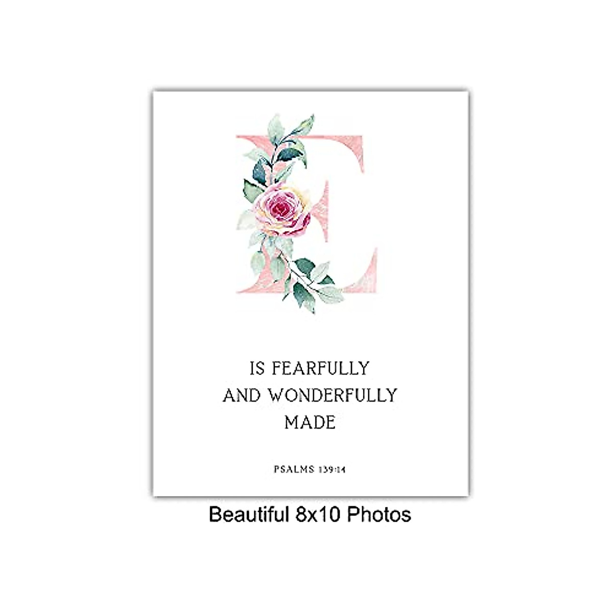 Religious Art & Wall Decor - She Is Clothed With Strength And Dignity - Fearfully And Wonderfully Made - She Is More Precious Than Jewels - Proverbs 31 -Psalm 139 Wall Art - Christian Gifts for Women
