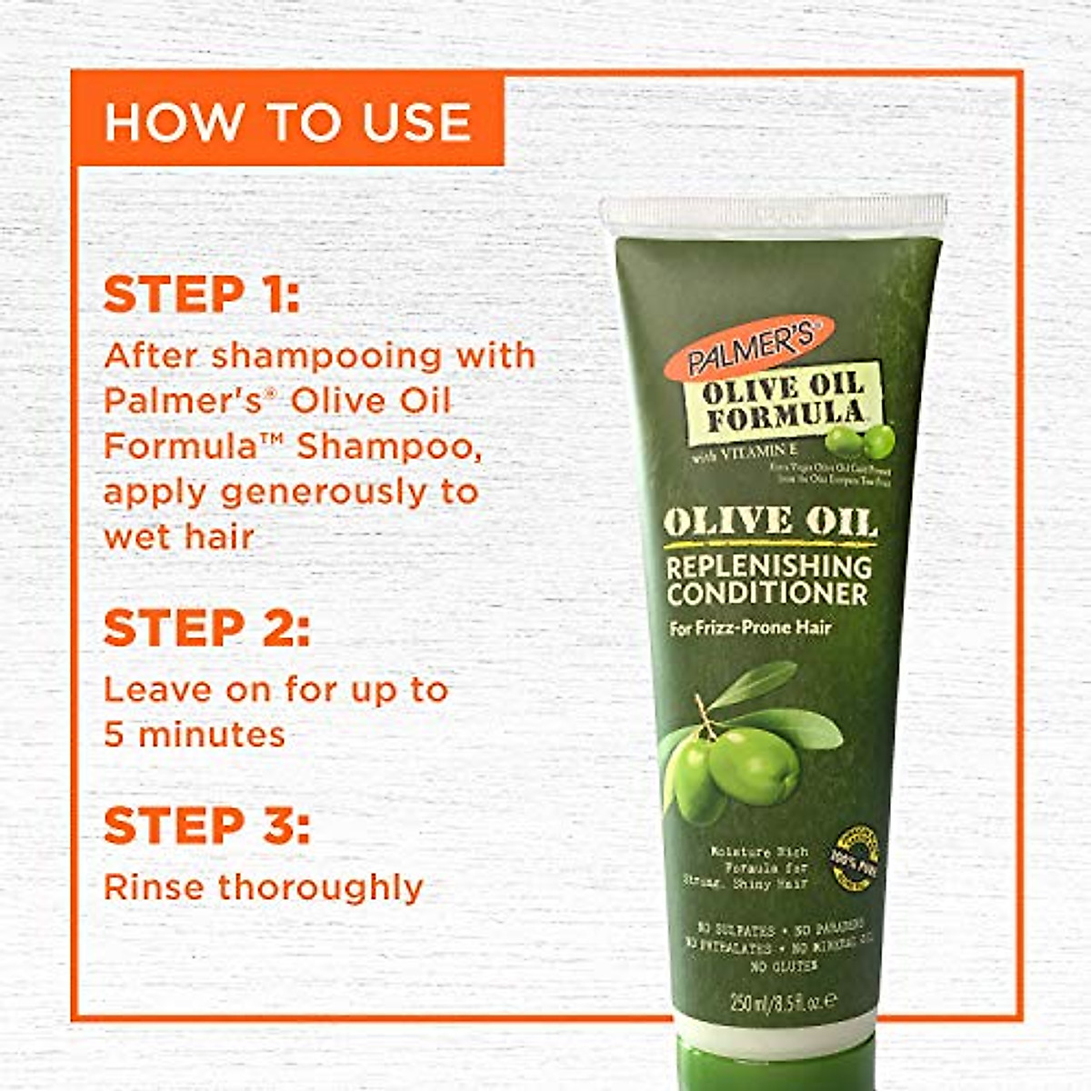 Palmer's Olive Oil Formula Replenishing Conditioner for Frizz Prone Hair, 8.5 oz. (Pack of 2)