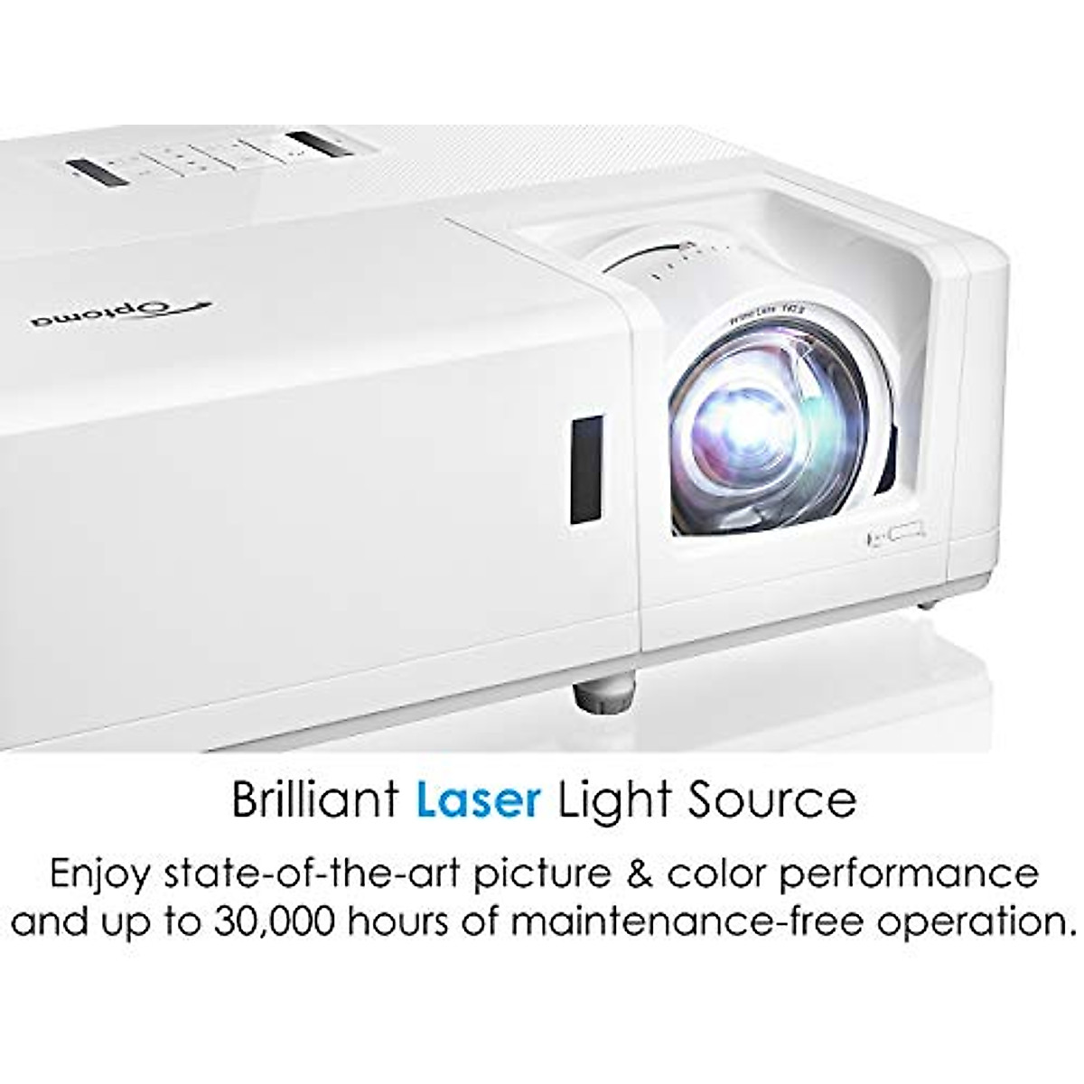 Optoma GT1090HDR Short Throw Laser Home Theater Projector | 4K HDR Input | Lamp-Free Reliable Operation 30,000 hours | Bright 4,200 lumens for Day and Night | Short Throw