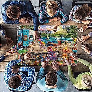 Puzzles for Adults 500 Pieces Family Camping Educational Puzzle Games for Home Decoration for Friends