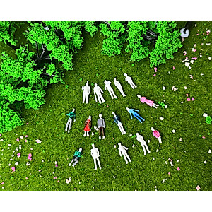 DS. DISTINCTIVE STYLE Unpainted Figures 1:100 Scale 100 Pieces Assorted Poses Miniature People for Architectural Layout Project Bonsai Decor