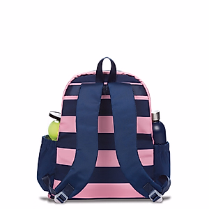 Ame & Lulu Game On Tennis Backpack - Contains Padded & Adjustable Straps - Two Exterior Water Bottle Pockets - Bubbly - 1 Count