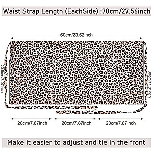 3 Pieces Leopard Zebra Print Aprons Waitress Server Aprons with 3 Pockets Half Apron with Pockets Waiters Apron for Teachers Waiter Bartender Barista Restaurant Coffee Mom