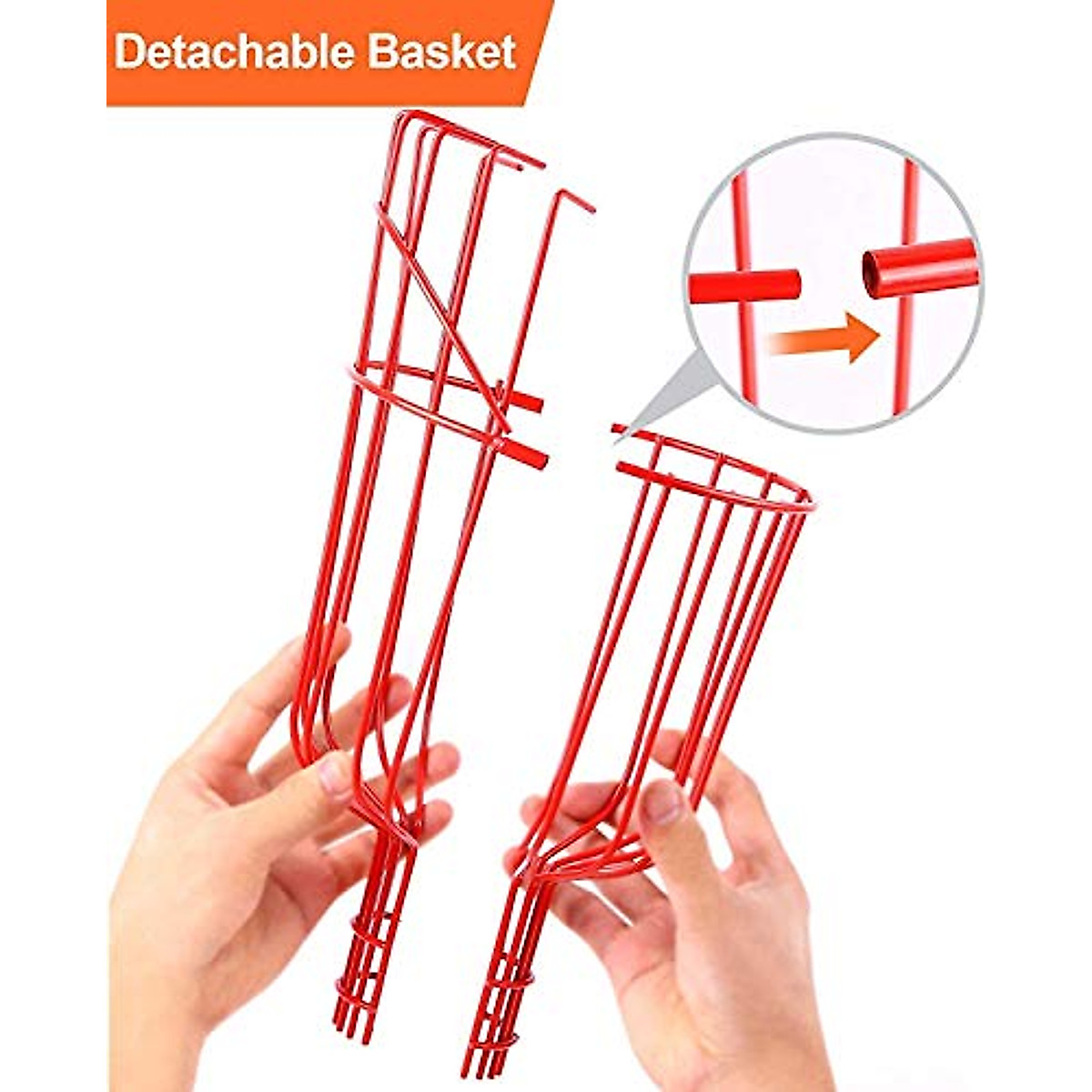 FLY HAWK Fruit Picker Tool, a 8-Foot-Long Fruit Picker Equipped with Optional Splicing of Lightweight Stainless Steel to Pick Apples, Oranges and Fruit Trees (8 Foot)