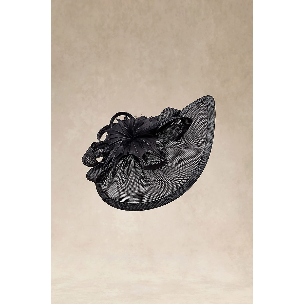 BABEYOND Tea Party Fascinator Hat for Women Kentucky Headwear Derby Pillbox Church Hat for Cocktail Wedding A-Black