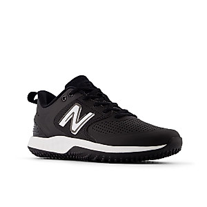 New Balance Women's Fresh Foam Velo V3 Turf-Trainer Softball Shoe, Black/White, 8.5