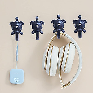 TONGNENGLIU 5 Pack Metal Key Holder No Rust Hooks Indoor Outdoor Coastal Hanging Art Wall Decorations Octopus Hooks Retro Garden Wall Decor for Hanging Clothes,Towels,Jackets,Bags (D-Sea Turtle)