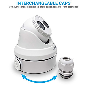 White Junction Box/Mounting Base for Hikvision Turret Camera DS-2CD23x2 CB130T DS-1280ZJ-DM8 (6 Pack)