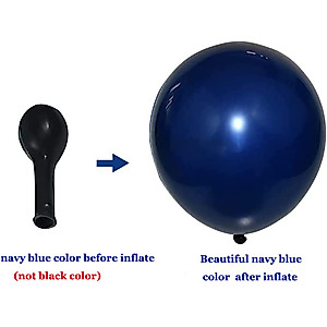 Zesliwy Navy Blue Silver Balloons Garland Kit, 131 pcs Navy Blue White Silver Confetti Balloons Arch Kit for Birthday Party Baby Shower Wedding Graduation Class of 2022 Prom Decorations…