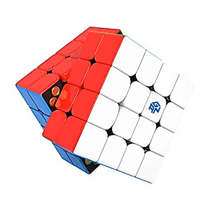 GAN 460 M Magnetic 4x4 Speed Cube, Magnets 4x4 IPG Honeycomb Surface 40°/25° Corner-Cutting 3D Puzzle Fidget Cube Stress Relief Toy Games for Adults and Kids