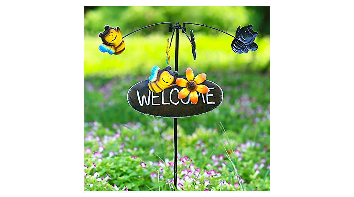 Decorative Honey Bees Wind Spinner for Gardens