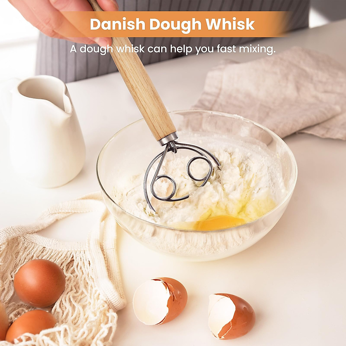 KIKCOIN Banneton Bread Proofing Basket, 10 Inch Oval Sourdough Bread Baking Supplies, Sourdough Proofing Basket Set of 2, Sourdough Starter Kit with Bread Lame, Linen Liner, Metal Scraper, Dough Whisk