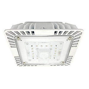 Morris Products LED Recessed Ultrathin Canopy Light – for Walkways, Canopies, Safety, Security Lighting – Corrosion Resistant, Polycarbonate Lens – 5000K, White Housing, 40 Watts
