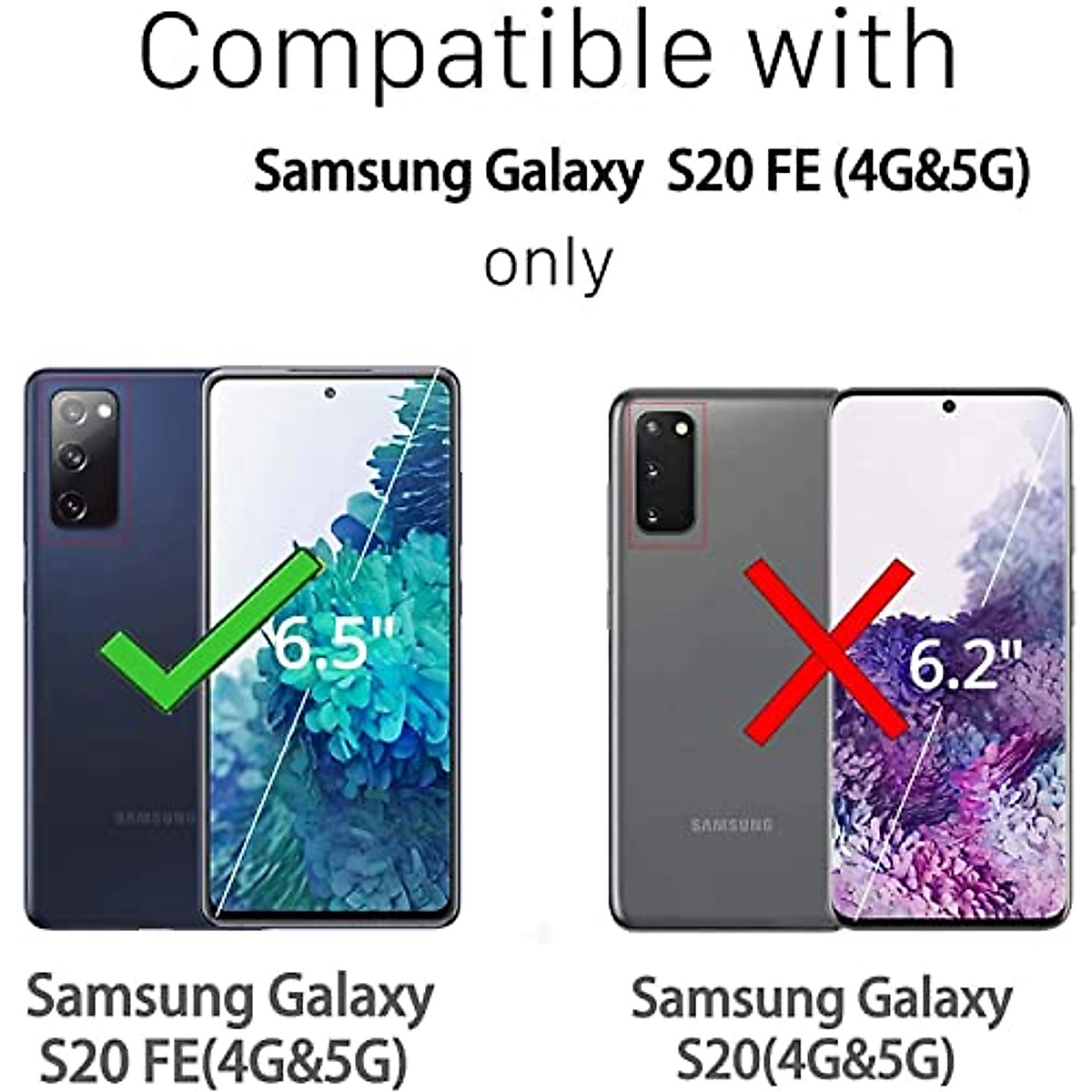 LeYi for Samsung Galaxy S20 FE Case, Samsung S20 FE 5G Case with [2 x Tempered Glass Screen Protector] for Men Women, [Military-Grade] Protective Phone Case with Ring Kickstand for S20 FE 5G, Black