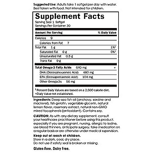 Garden of Life Minami Natural Prenatal DHA Omega 3 Fish Oil Supplement Softgels, Lemon, 30 Count