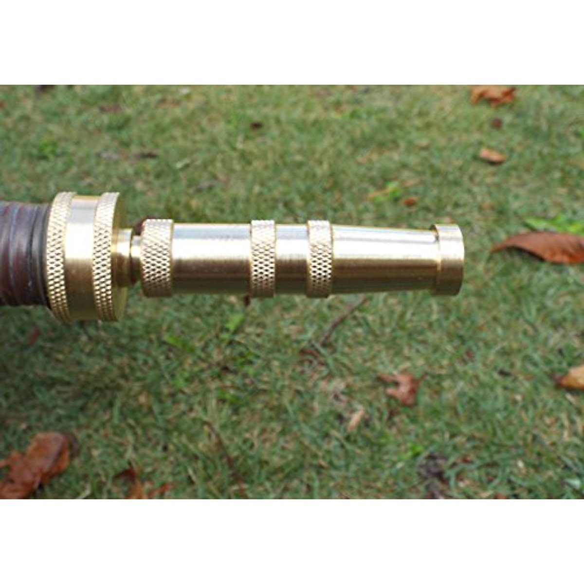 Kasian House Heavy-Duty Brass Garden Hose Nozzle, Easy Adjustable Twist Control Water Hose Sprayer Nozzle, Fits Standard Hoses, Garden Sprayer, Spray Nozzle