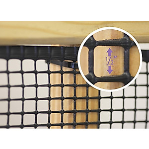 Kidkusion Heavy Duty Deck Guard, Black - 16' L x 3' H | Made in USA; Indoor/Outdoor Balcony and Stairway Deck Rail Safety Net; Child Safety; Pet Safety; Toy Safety