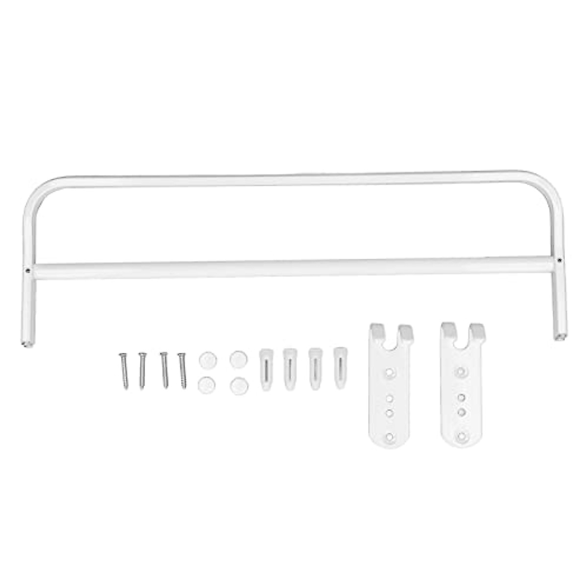 Double Rod Towel Rack,Otufan12.5x40cm/4.9x15.7 Space Aluminum Double Rod Perforated Bathroom Accessories Towel Rack Towel Hook Bathroom Accessories for Family Bathroom Hotel Toilet
