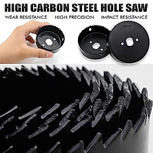 PETUOL Hole Saw Set, 22PCS Hole Saw Kit with 3/4" to 5" (19mm-127mm) 13Pcs Saw Blades, Mandrels, Installation Plate, Drill Bits, Hex Key with Storage Box, Ideal for Soft Wood, Plywood, Drywall, PVC