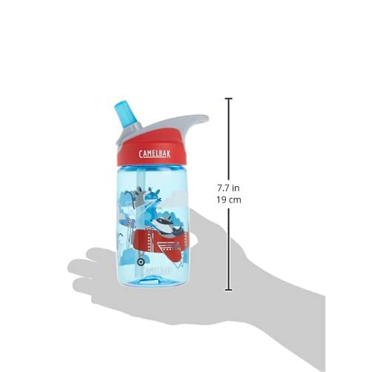 CamelBak eddy Kids Water Bottle - CamelBak Kids Big Bite Valve - Spill Proof - Water Bottle For Kids - BPA-Free Water Bottle - 12oz, Airplane Bandits