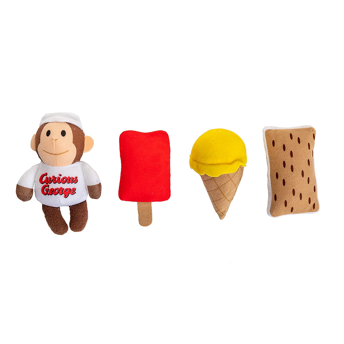 KIDS PREFERRED Curious George Ice Cream Truck Playset with Music and Plush Toys