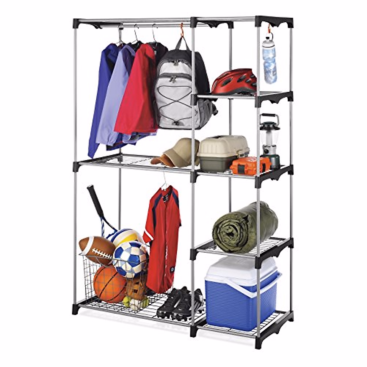 Whitmor Deluxe Utility Closet - 5 Extra Strong Shelves - Removable Cover