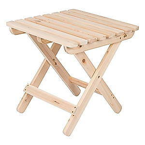 Shine Company 4109N Adirondack Square Outdoor Folding Side Table – Natural
