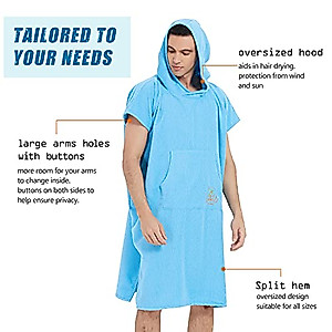 SEASHORE TREE Beach Towel Hoodie Swimming Towels Quick Dry Robes Adult Beach Poncho for Women Men