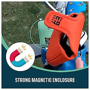 e9 golf Fore The Birds Square Putter Covers, Synthetic Leather Cover Waterproof Resistant, Golf Accessories for Men and Women, Universal Fit Putter Covers with 4 Color Options