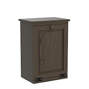 Peaceful Classics Tilt Out Trash Cabinet- Amish Handcrafted Wooden Pull Out Cabinet, Decorative Trash Bin Cabinet for Kitchen, Bedroom, & Home Patio, Tilt Out Laundry Hamper Cabinet, Antique Slate