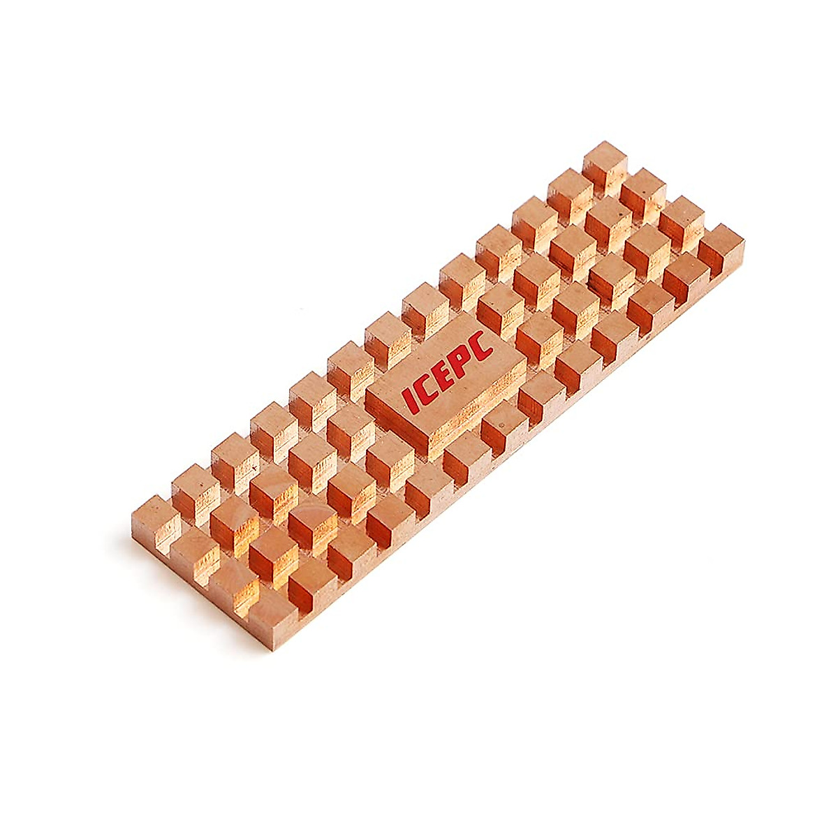 icepc M.2 Heatsink for PS5 2280 SSD Pure Copper Heatsink Kit Cooler Heat Sink with Silicone Based Thermal Pad for Cooling M.2 SSD NGFF SSD NVME SSD(70x20x4mm)