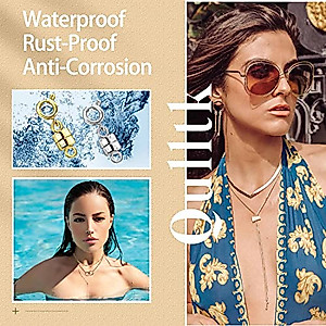 QULLTK Magnetic Necklace Clasps and Closures 18K Gold and Silver Plated Bracelet Converter Clasp,Suitable for Necklaces Chain Extender