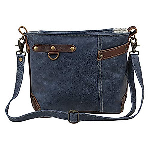 Myra Bag Rivet Upcycled Leather Shoulder Bag S-1576