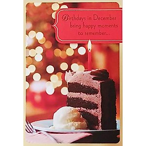 Greeting Card Birthdays in December Bring Happy Moments To Remember - Happy Birthday During The Holidays Take A Moment To Remember What A Wonderful Person You Are