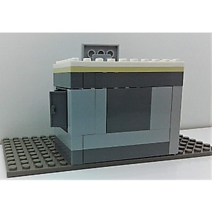 Building Bricks Toys Blocks Newsstand & Fast-Food Ice Cream Corner-Compatible with All Brands-MOC Minifigure City Town Village AFOL 10x20 Baseplate