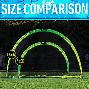 Franklin Sports Pop-Up Dome Shaped Goals-6' x 4' (2 Pack), Yellow, Large (2 Goals)