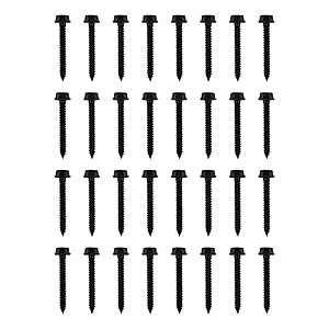 National Hardware N800-122 Hex Head Screw Used to Install National Hardware's Outdoor Reinforcement Hardware Collections on Pergolas, Gazebos, Garden, Arches, Raised Garden Beds, 10 x 1 1/2", Black