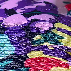 Vera Bradley by Classic Accessories Water-Resistant Outdoor Throw Pillow with Poms, 18 x 18 x 8 Inch, 2 Pack, Happy Blooms