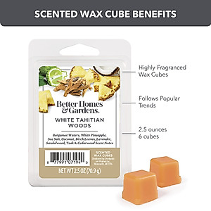 Better Homes and Gardens 2018 Limited Edition White Tahitian Woods Wax Cubes